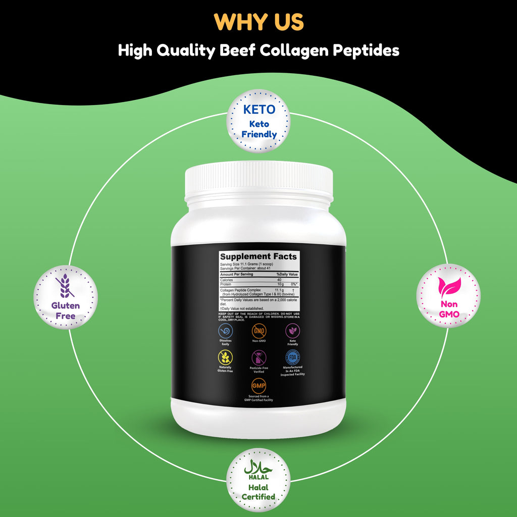 Halal Collagen Peptides Powder - Hydrolyzed Collagen - SHIFAA NUTRITION