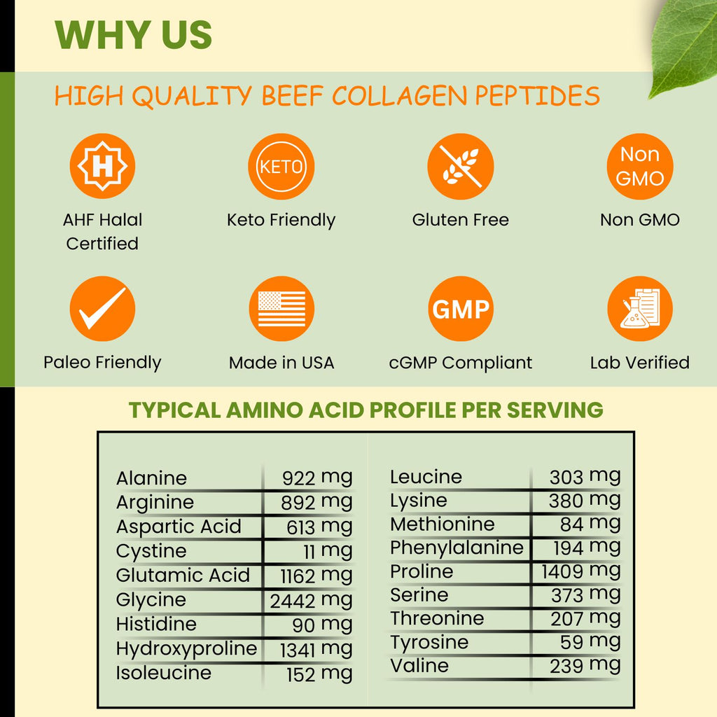 Halal Collagen Peptides Powder - Hydrolyzed Collagen - SHIFAA NUTRITION